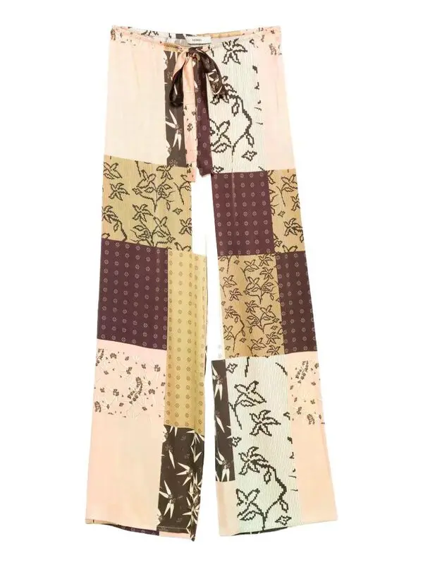 SIEDRES Manoce Floral-detail Trousers - Brown