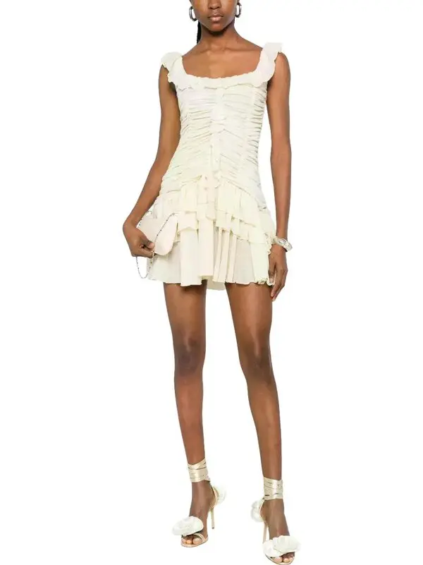 SIEDRES Gemma Ruffled Mini Dress - Neutrals