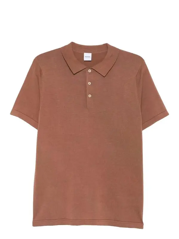 Aspesi Buttoned Polo Shirt - Brown