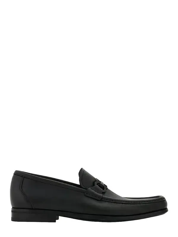 FERRAGAMO Gancini-buckle Loafers - Black