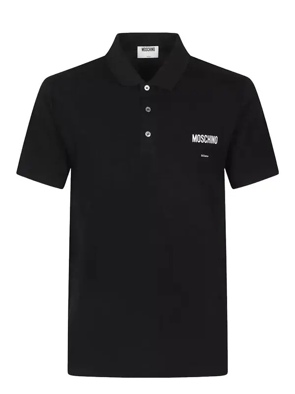 Moschino Logo-print Polo Shirt - Black