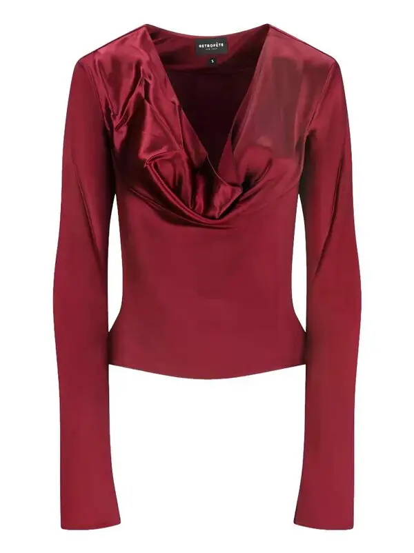 Retrofete Nerissa Draped Top - Red