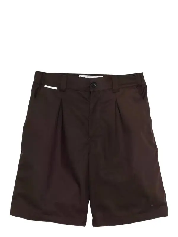 GR10K Front-pleat Shorts - Brown