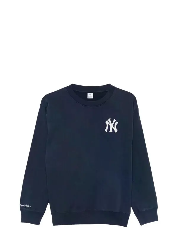 Sporty & Rich Logo-embroidered Sweatshirt - Blue