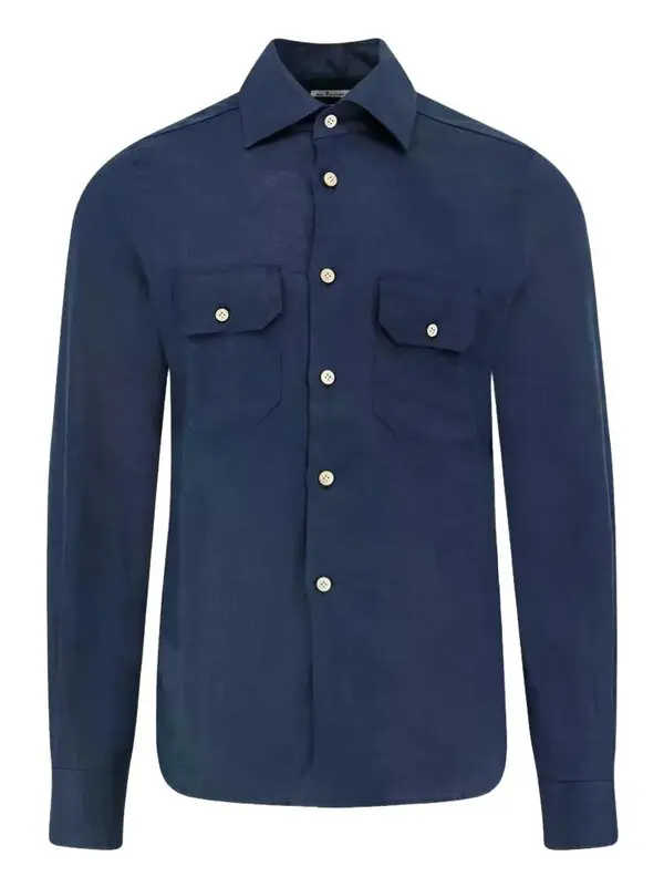 Kiton Pocket Shirt - Blue