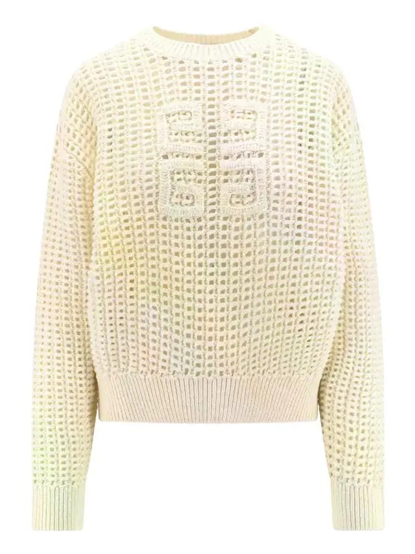 Givenchy Open-knit 4g Motif Sweater - White