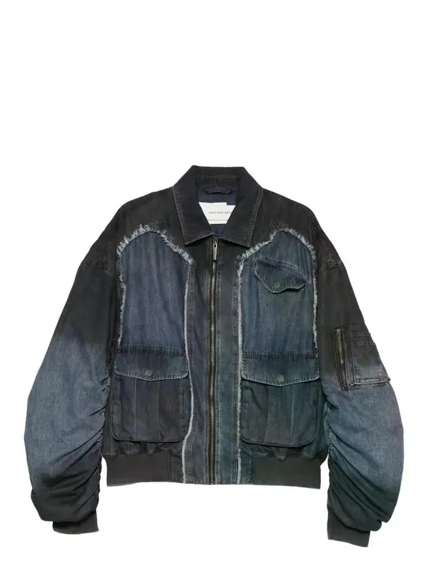 FENG CHEN WANG Panelled Bomber Jacket - Blue