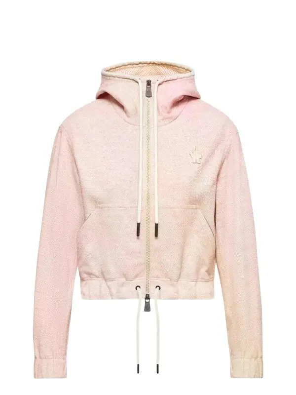 Moncler Logo-patch Hoodie - Pink