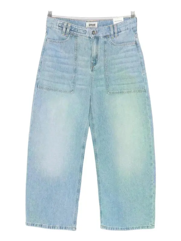 DRYKORN Patch-pocket Wide-leg Jeans - Blue
