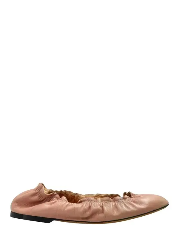 ODISSI Leather Ballet Flats - Pink