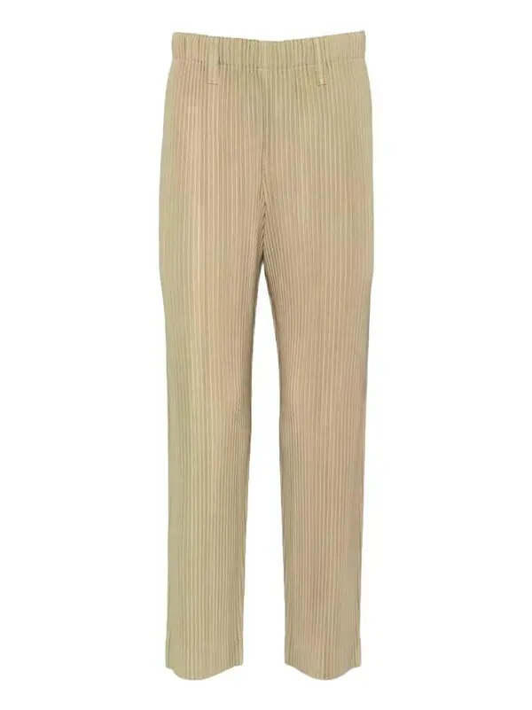 Issey Miyake Pleated Tapered Trousers - Green