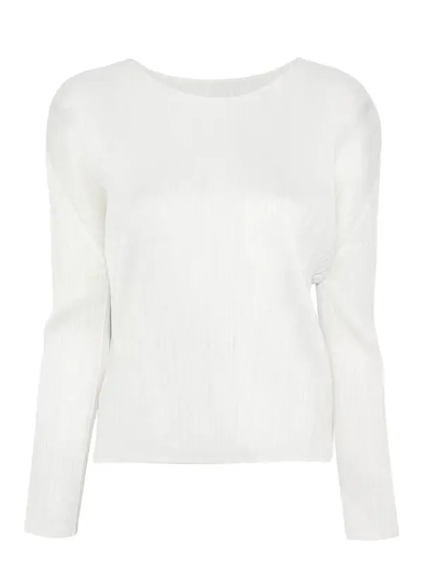 Issey Miyake Pleated Top - White