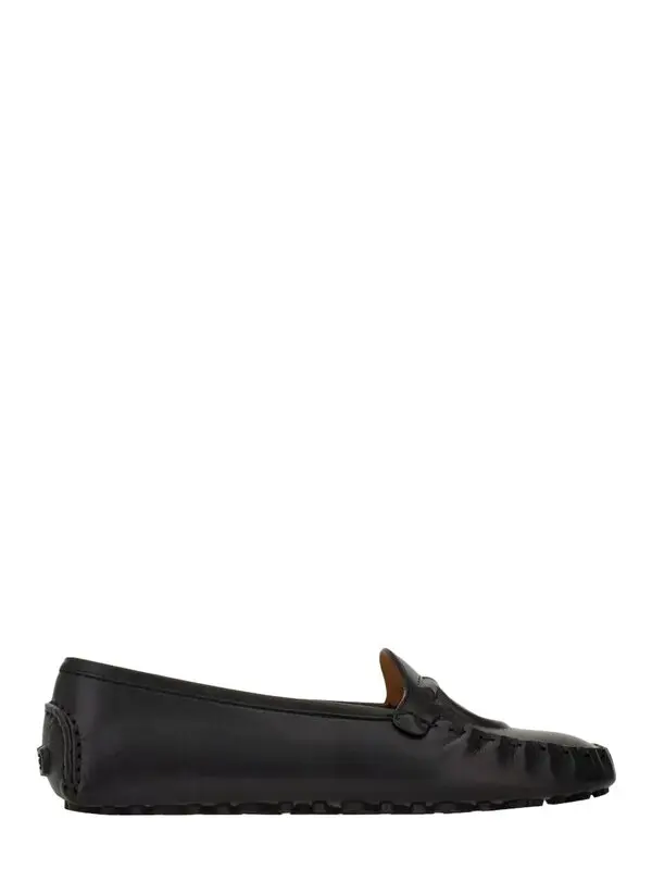 FERRAGAMO Gancini Driver Loafers - Black