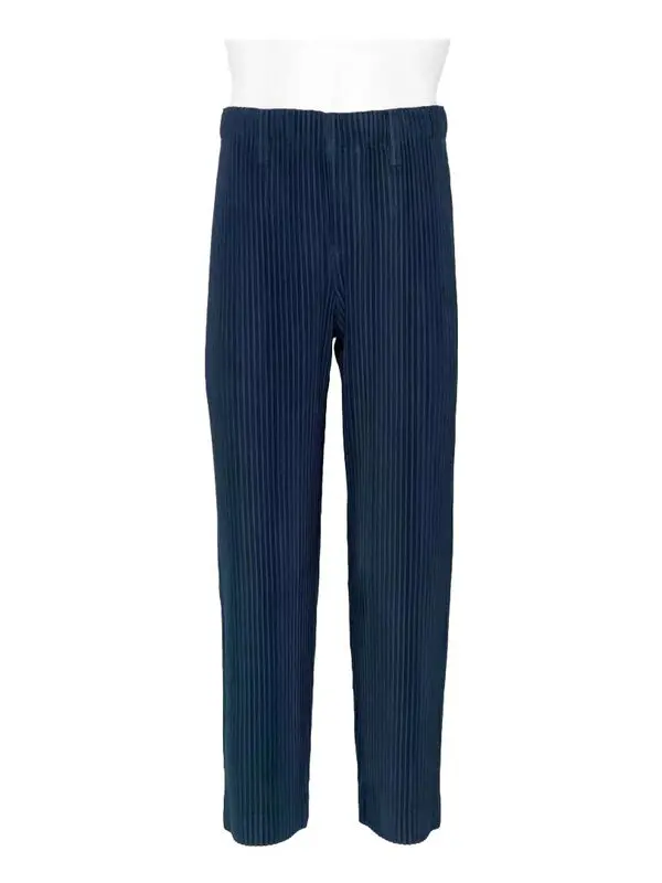 Issey Miyake Plissé Tapered Trousers - Blue