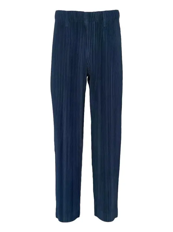Issey Miyake Plissé Tapered Trousers - Blue