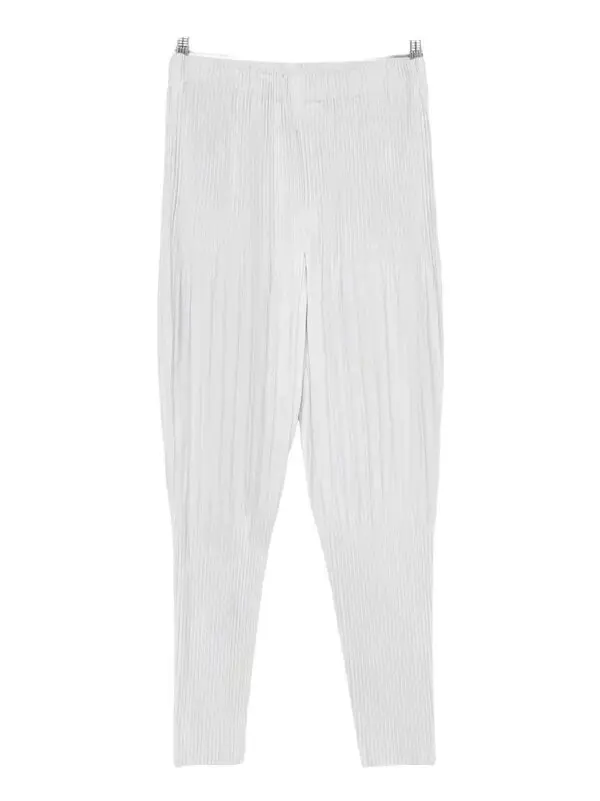 Issey Miyake Pleated Tapered Trousers - Blue