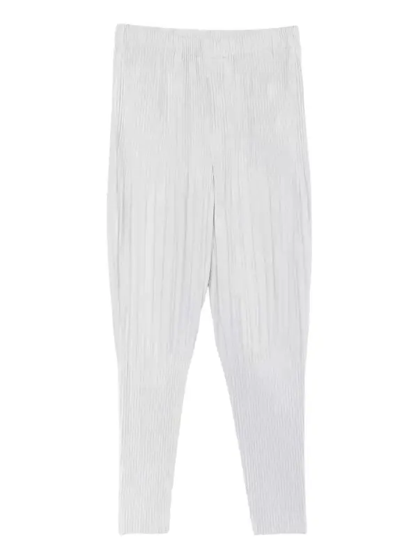 Issey Miyake Pleated Tapered Trousers - Blue