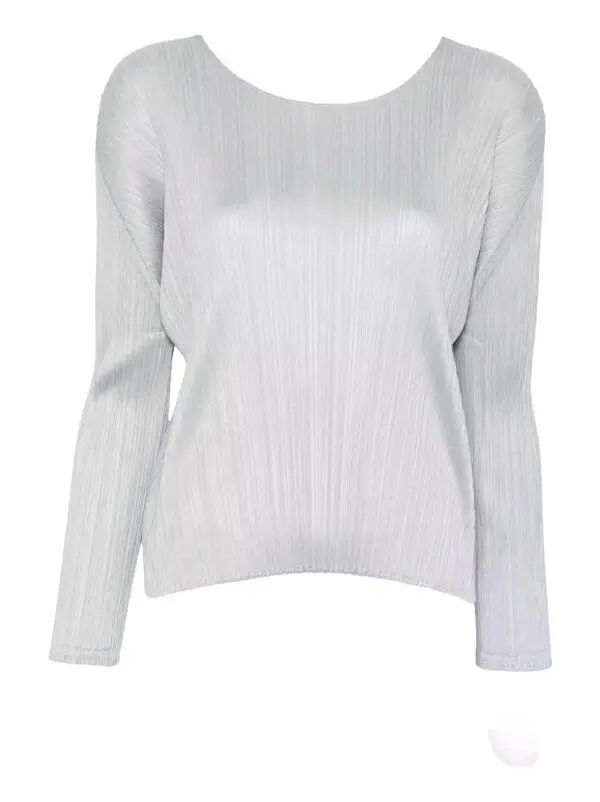 Issey Miyake Pleated Top - Grey