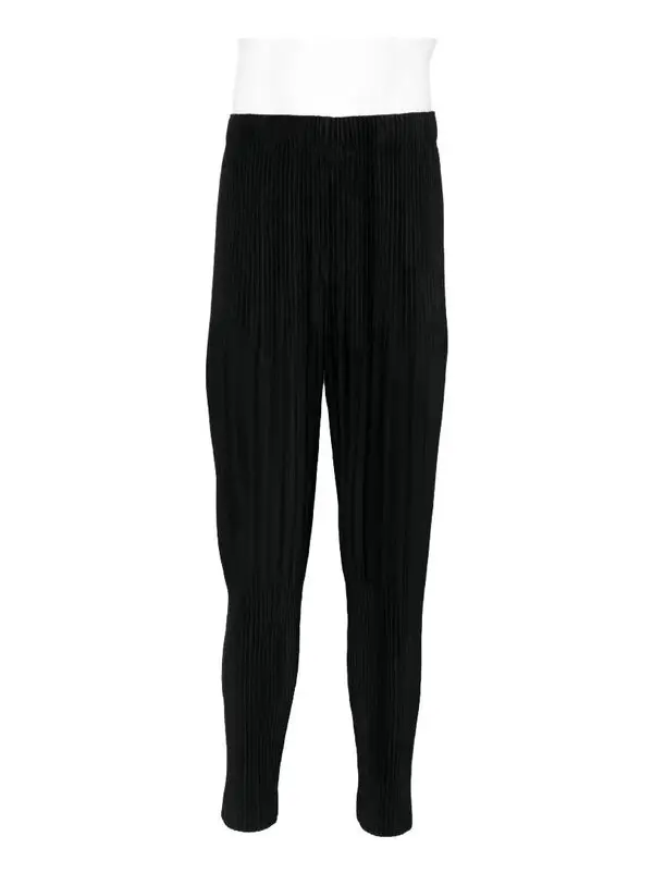 Issey Miyake Plissé Tapered Trousers - Black