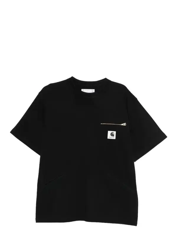 Sacai Zip-pocket T-shirt - Black