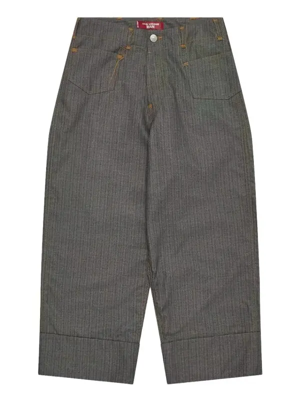 Junya Watanabe Pinstripe-pattern Trousers - Grey