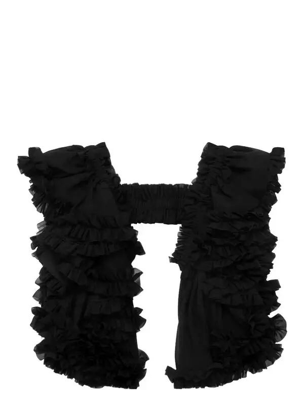Noir Kei Ninomiya Ruffled Gilet - Black