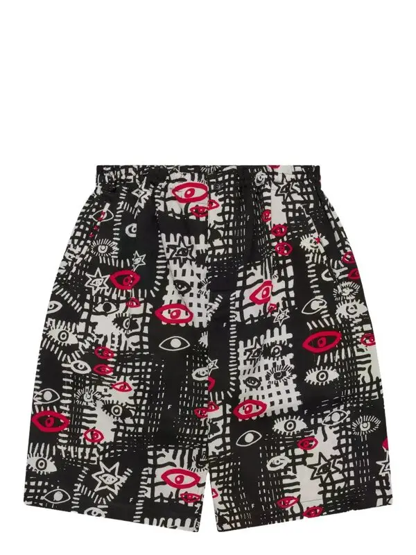 BLACK COMME DES GARÇONS Printed Shorts - Black