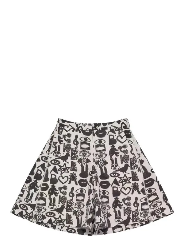 BLACK COMME DES GARÇONS Printed Shorts - White