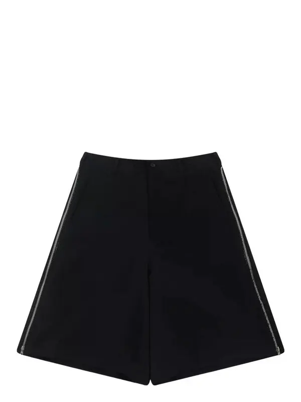 Comme Des Garçons Bermuda Shorts With Zip Detail - Black