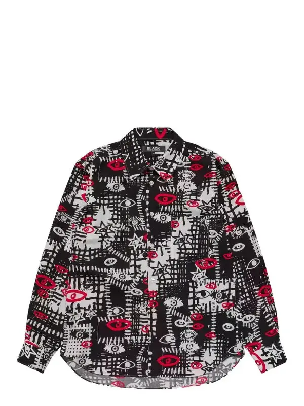 Comme Des Garçons Graphic-print Shirt - Black