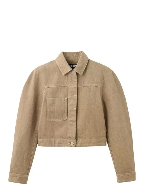 Jacquemus Chest-pocket Cropped Jacket - Neutrals