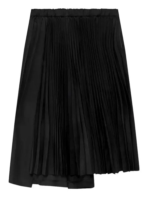 Comme Des Garçons Asymmetric Pleated Skirt - Black