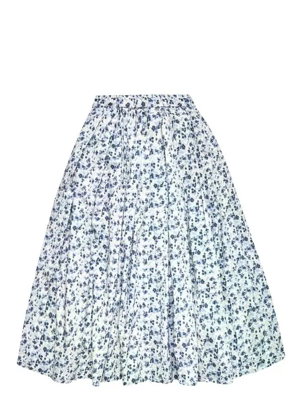 BERGFABEL Matilde Floral Midi Skirt - White