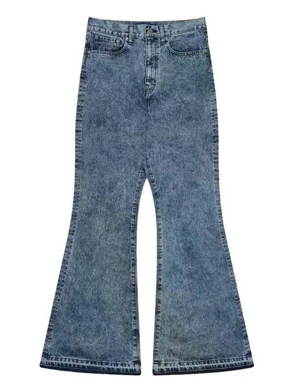Junya Watanabe Acid-wash Bootcut Jeans - Blue