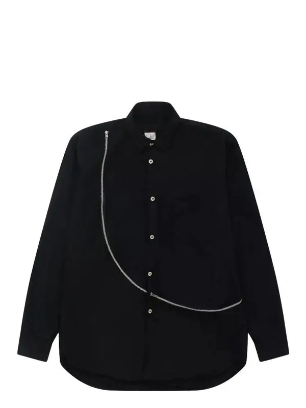 Comme Des Garçons Zip-detail Shirt - Black