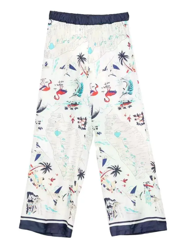 P.a.r.o.s.h Map-print Trousers - Neutrals