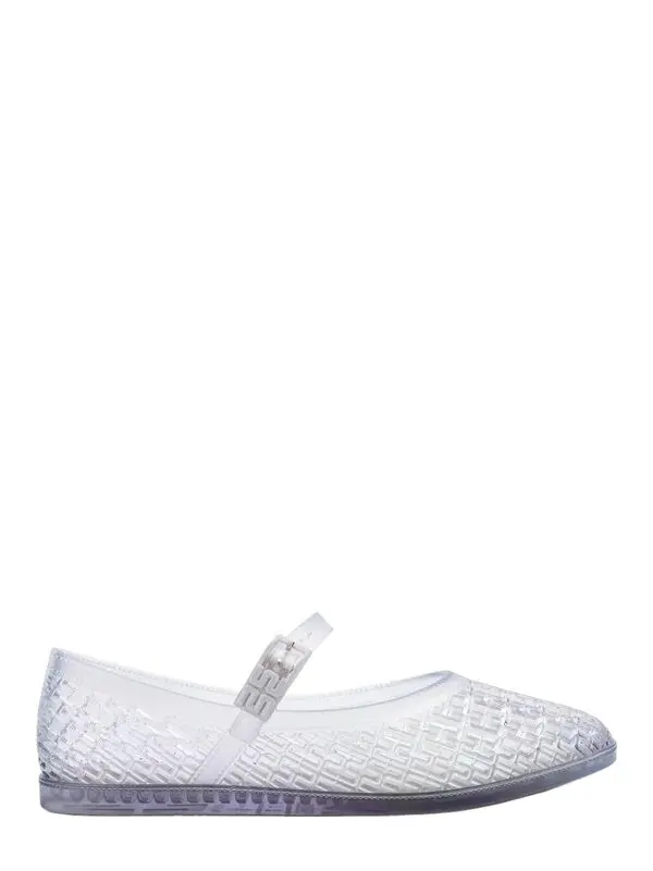 Melissa Harper Buckle-strap Ballet Flats - White