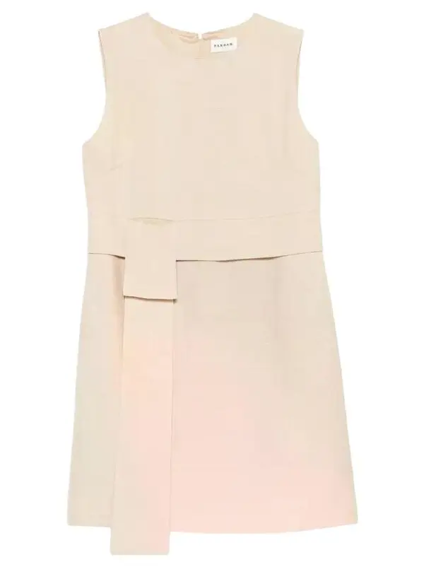 P.a.r.o.s.h Rania Belt Mini Dress - Neutrals