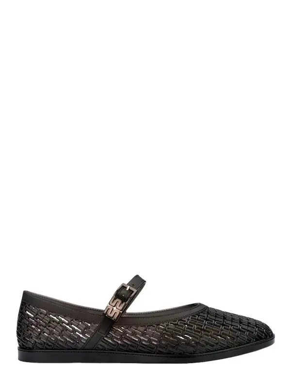 Melissa Harper Buckle-strap Ballet Flats - Black