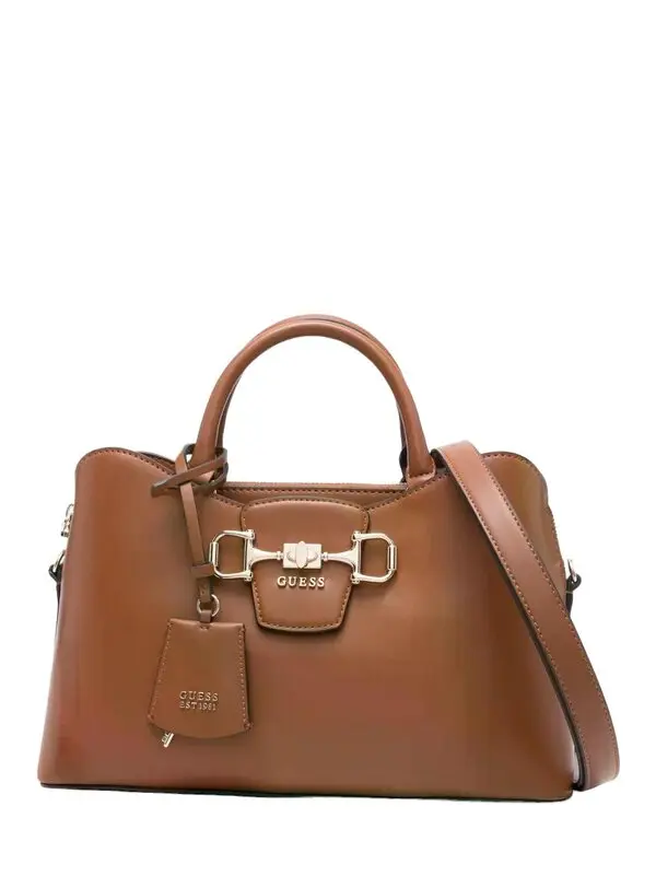 Guess Janie Charm Tote Bag - Brown