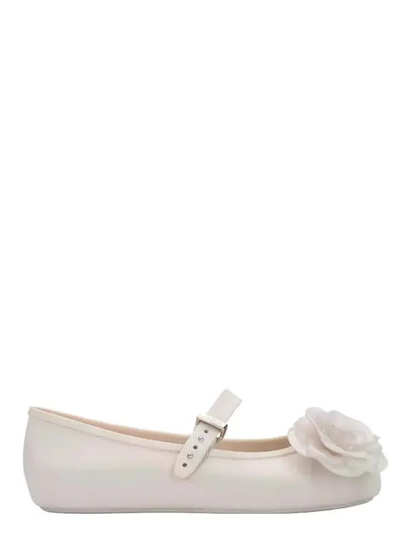 Melissa Floral Detail Ballet Flats - Neutrals