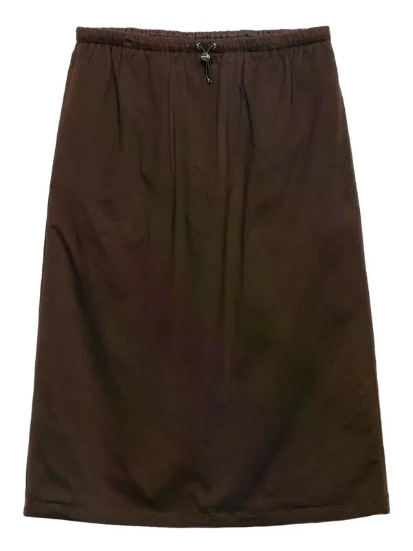 Prada Cotton Jersey Skirt - Brown