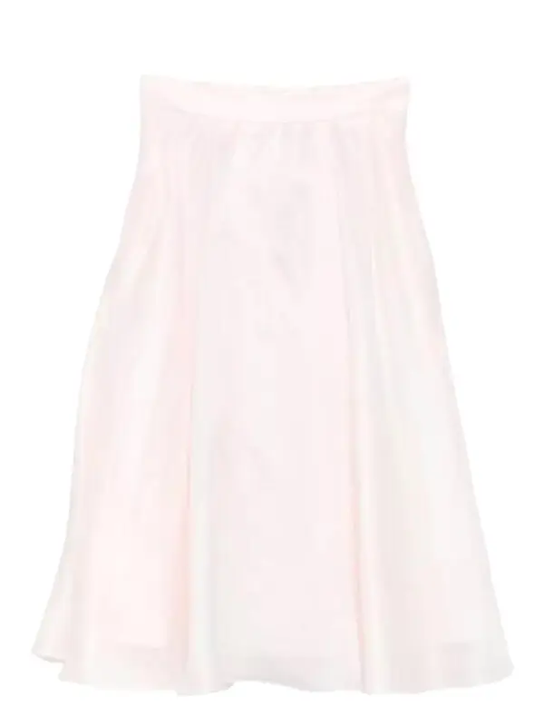 Max Mara Silk A-line Skirt - Pink
