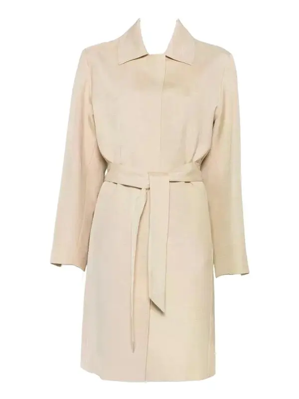 P.a.r.o.s.h Belted Long Jacket - Neutrals