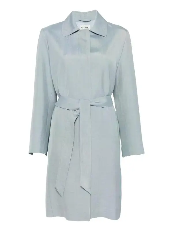 P.a.r.o.s.h Long-sleeve Belted Coat - Blue