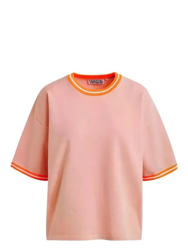 Essentiel Antwerp Contrast-trim T-shirt - Orange