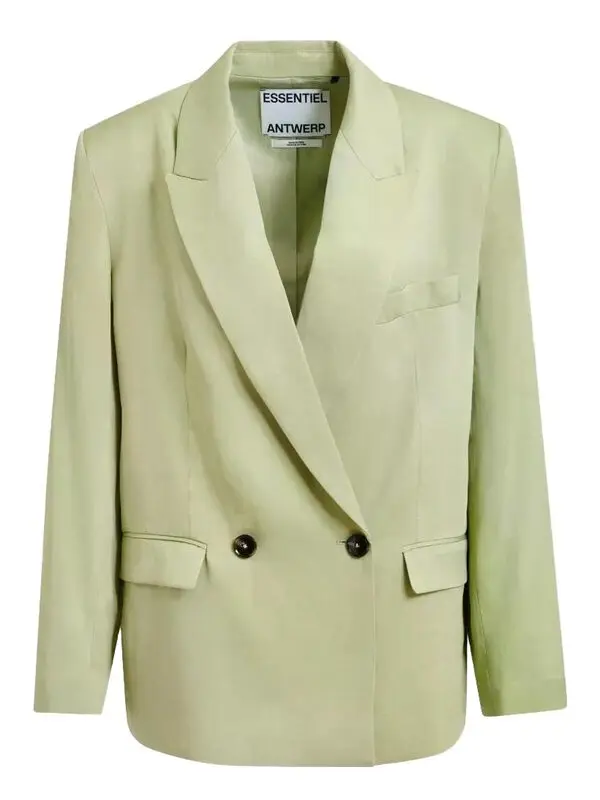 Essentiel Antwerp Double-breasted Blazer - Green