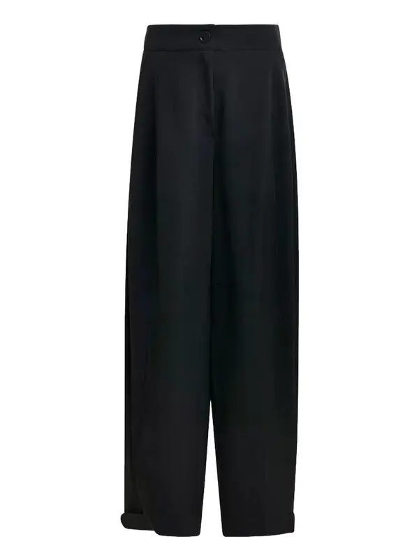 Essentiel Antwerp Pleated Barrel-leg Trousers - Black