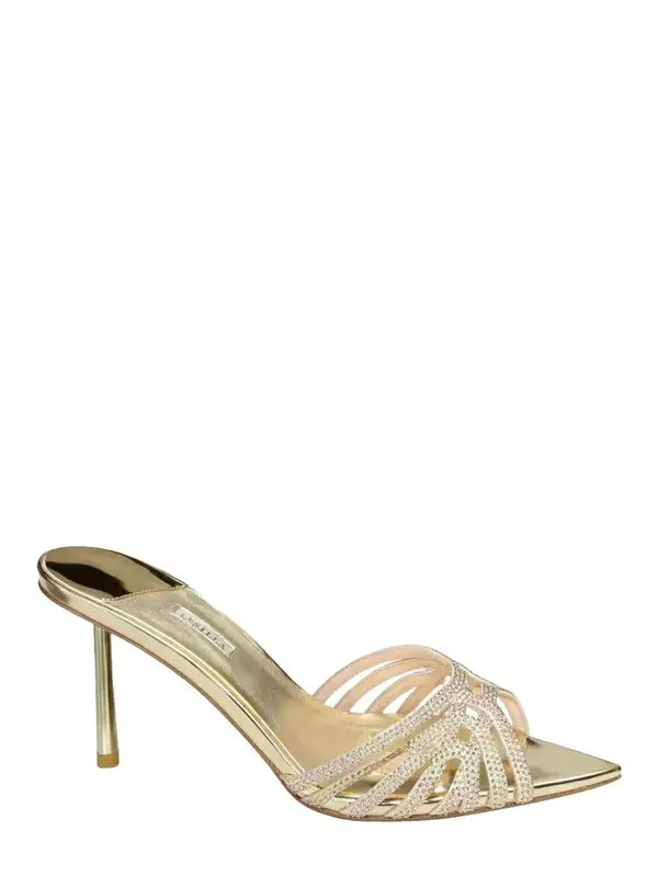 LE SILLA Embellished Strap Stiletto Sandals - Gold