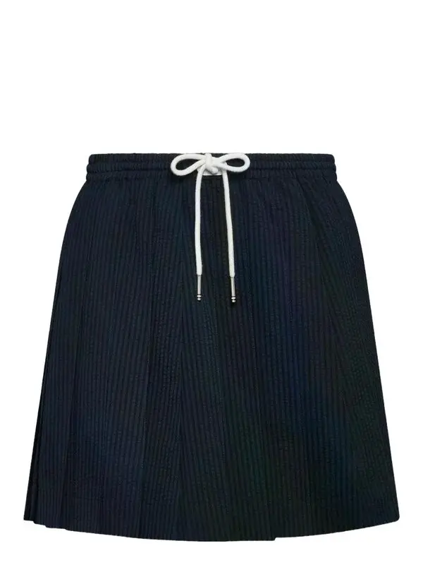 Thom Browne Drawstring Pleated Mini Skirt - Grey